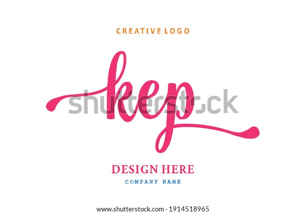 Kep Lettering Logo Simple Easy Understand Stock Vector (Royalty Free ...
