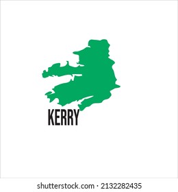 Kerry Map On White Background Stock Vector (Royalty Free) 2132282435 ...