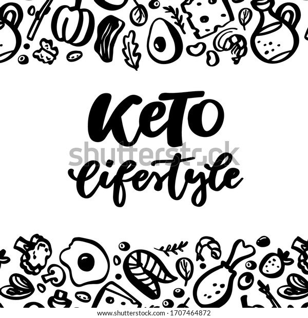 Keto Diet Vector Drawing Ketogenic Hand Stock Vector (Royalty Free ...