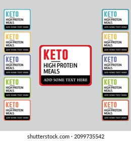 Keto Packaging Label Food Vector Design Stock Vector (Royalty Free ...