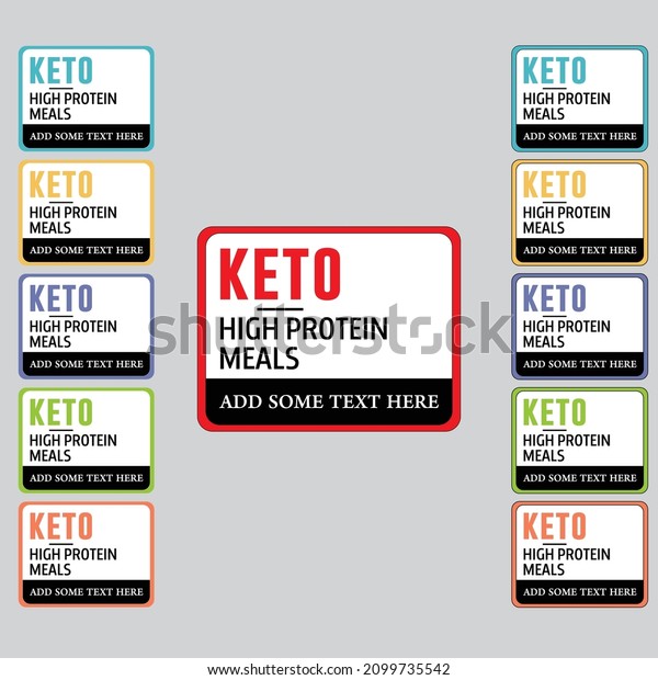 Keto Packaging Label Food Vector Design Stock Vector (Royalty Free ...