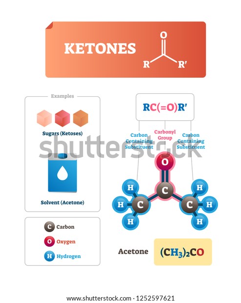 Ketones Vector Illustration Sugars Solvent Chemical Stock Vector ...