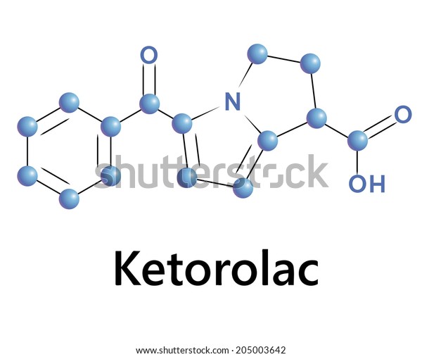 Ketorolac Molecule Structure Vector Medical Illustration Stock Vector ...