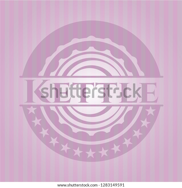 Kettle Badge Pink Background Stock Vector (Royalty Free) 1283149591 ...