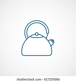 Kettle Blue Icon On White Background Stock Vector (Royalty Free ...