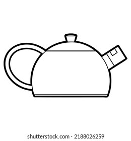 Kettle Outline Vector Illustrationisolated On White Stock Vector ...