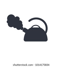 Kettle Steam Icon Silhouette Vector Illustration Stock Vector (Royalty ...