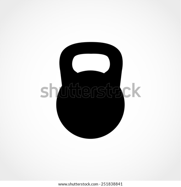 Kettlebell Icon Isolated On White Background Stock Vector (Royalty Free ...