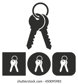 Key Black White Icons Vector Illustration Stock Vector (Royalty Free ...