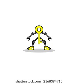 Key Character Mascot Vector Illustration Perfect Stock Vector (Royalty ...