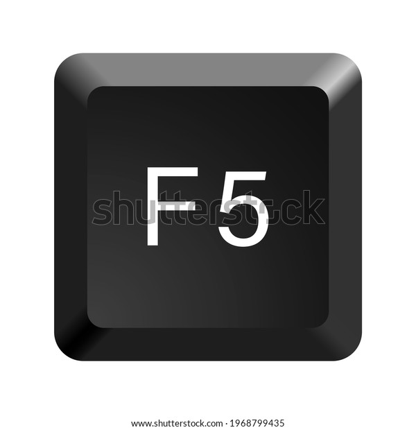 Key F5 Symbol Black Computer Keyboard Stock Vector (Royalty Free ...
