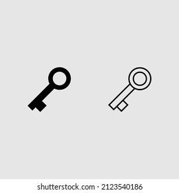 Key Fill Outline Icon Set Isolated Stock Vector (Royalty Free ...