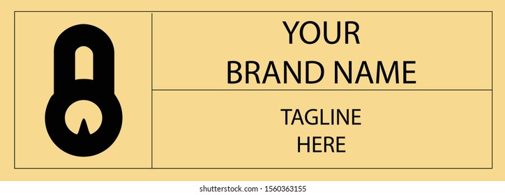 Key Hole Label Logo Vector Design Stock Vector (Royalty Free ...