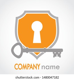 Key Hole Shield Logo Design Stock Vector (Royalty Free) 1480047182 ...