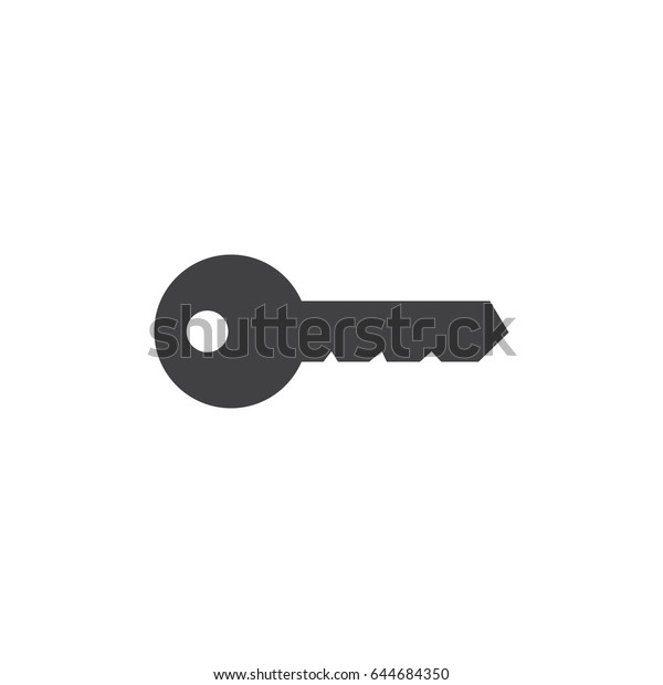 Key Icon Black On White Background Stock Vector (Royalty Free ...