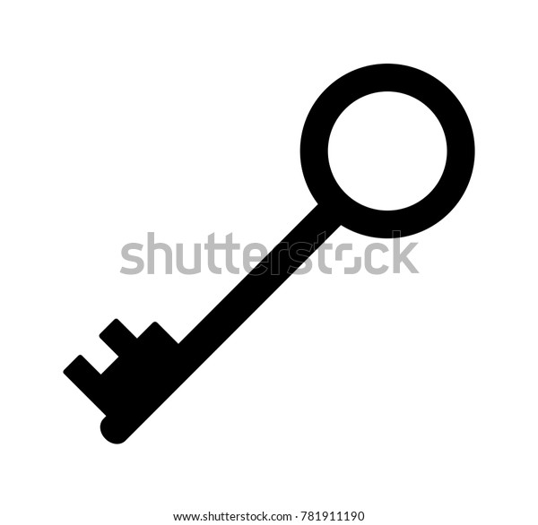 Key Icon Black White Design Stock Vector (Royalty Free) 781911190 ...