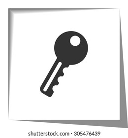 Key Icon Cut Out Shadow Effect Stock Vector (Royalty Free) 305476439 ...