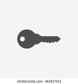 Key Icon Flat Style Isolated On Stock Vector (Royalty Free) 461817511 ...