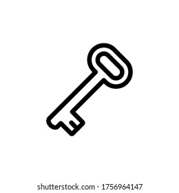 Key Icon Line Art Design Stock Vector (Royalty Free) 1756964147 ...