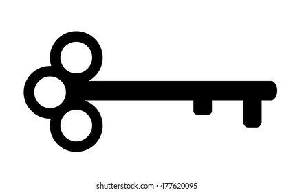 Key Icon Key Symbol Isolated On Stock Vector (Royalty Free) 477620095 ...