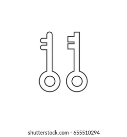 Key Icons Outline Stock Vector (Royalty Free) 655510294