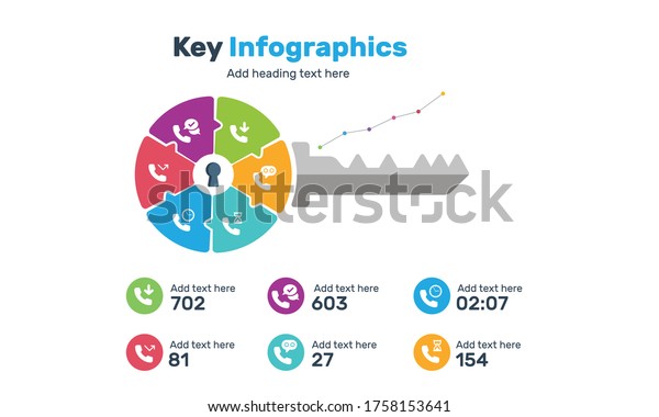Key Infographics Vector Illustration Business Infographic Stock Vector ...