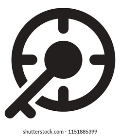 Key Inside Weapon Focus Depiction Targeted Stock Vector (Royalty Free ...