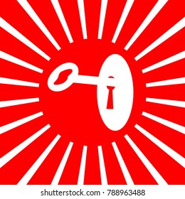 Key Keyhole Sign Vector White Icon Stock Vector (Royalty Free ...