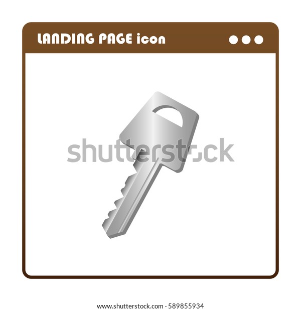 Key Landing Page Icon Stock Vector (Royalty Free) 589855934 | Shutterstock