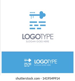Key Lock Layout Login Blue Solid Stock Vector (Royalty Free) 1419549914 ...