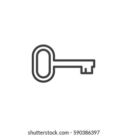 Key Log Line Icon Outline Vector Stock Vector (Royalty Free) 590386397 ...