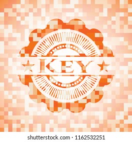 Key Orange Mosaic Emblem Background Stock Vector (Royalty Free ...