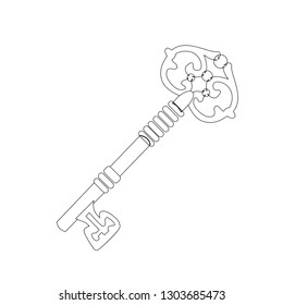 Key Outline Icon Stock Vector (Royalty Free) 1303685473 | Shutterstock