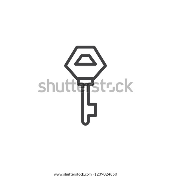 Key Outline Icon Linear Style Sign Stock Vector (Royalty Free ...