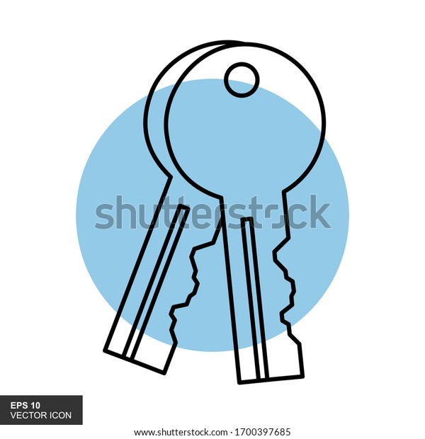 Key Outline Icon Trendy Flat Style Stock Vector (Royalty Free ...