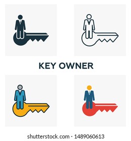 Key Owner Icon Set Four Elements Stock Vector (Royalty Free) 1489060613 ...