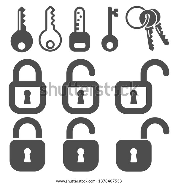 Key padlock Icon Vector - Stock Image - Everypixel
