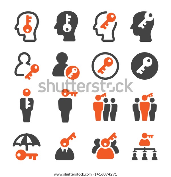 Key Personnel Key Man Icon Setvector Stock Vector (Royalty Free ...