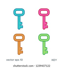 Key Secure Locked Icon Security Symbol Stock Vector (Royalty Free ...