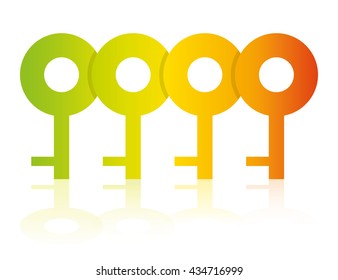 Key Shape Business Process Diagram Infographics Stock Vector (Royalty ...