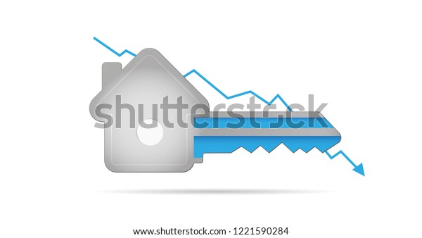Key Shape House Blue Key Diagram Stock Vector (Royalty Free) 1221590284 ...