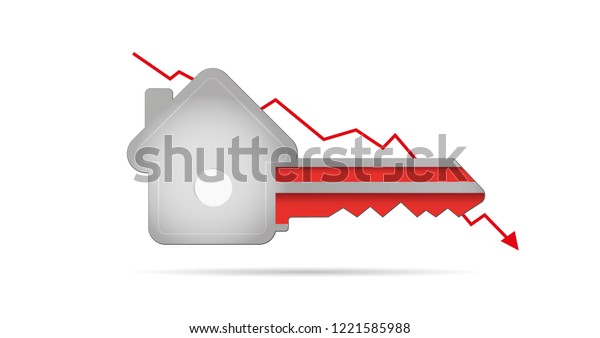 Key Shape House Red Key Diagram Stock Vector (Royalty Free) 1221585988 ...