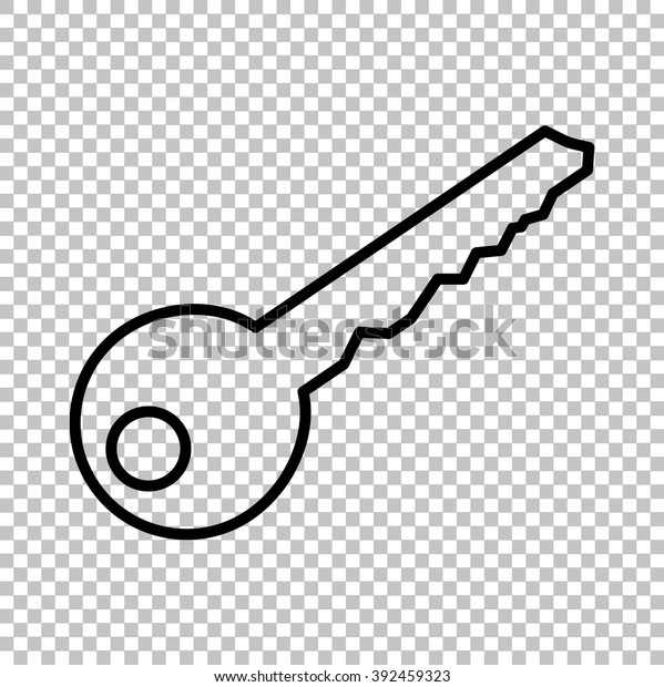 Key Sign Line Icon On Transparent Stock Vector (Royalty Free) 392459323 ...