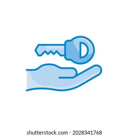 Key Success Vector Blue Colours Icon Stock Vector (Royalty Free ...