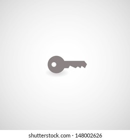 Key Symbol On Gray Background Stock Vector (Royalty Free) 148002626 ...