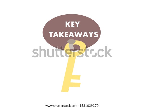 Key Takeaways Icon On White Background Stock Vector (Royalty Free ...