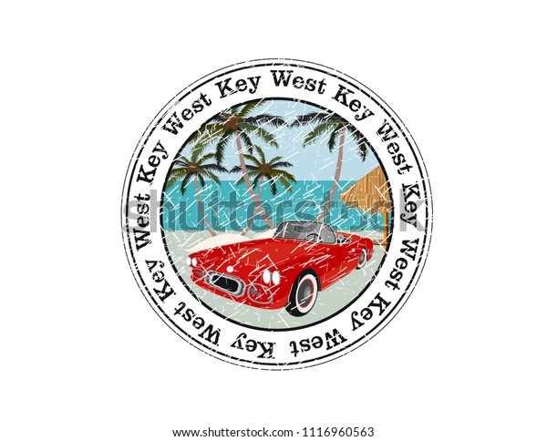 Key West Stamp Stock Vector (Royalty Free) 1116960563 | Shutterstock