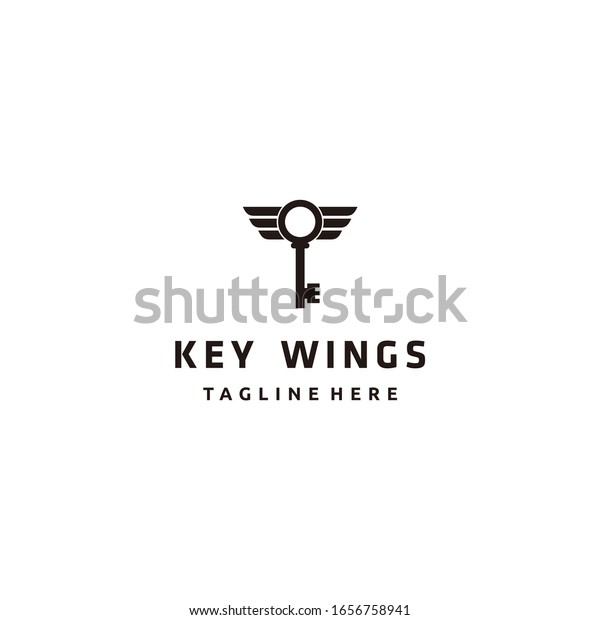 Key Wings Logo Design Icon Vector Stock Vector (Royalty Free ...