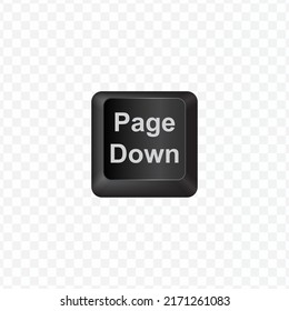 Keyboard Button Vector Illustration Page Down Stock Vector (Royalty ...