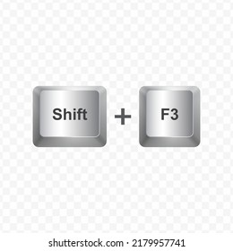 Keyboard Button Vector Illustration Shortcut Shift Stock Vector ...